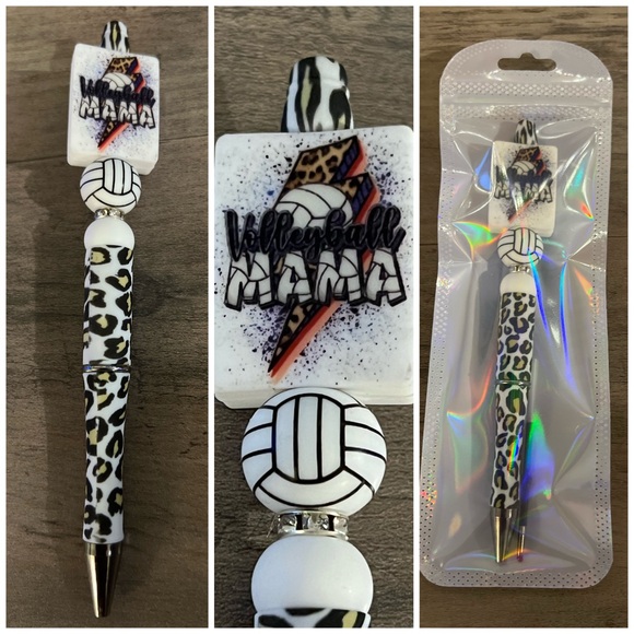 Handmade | Office | Volleyball Mama Beaded Focal Pen | Poshmark